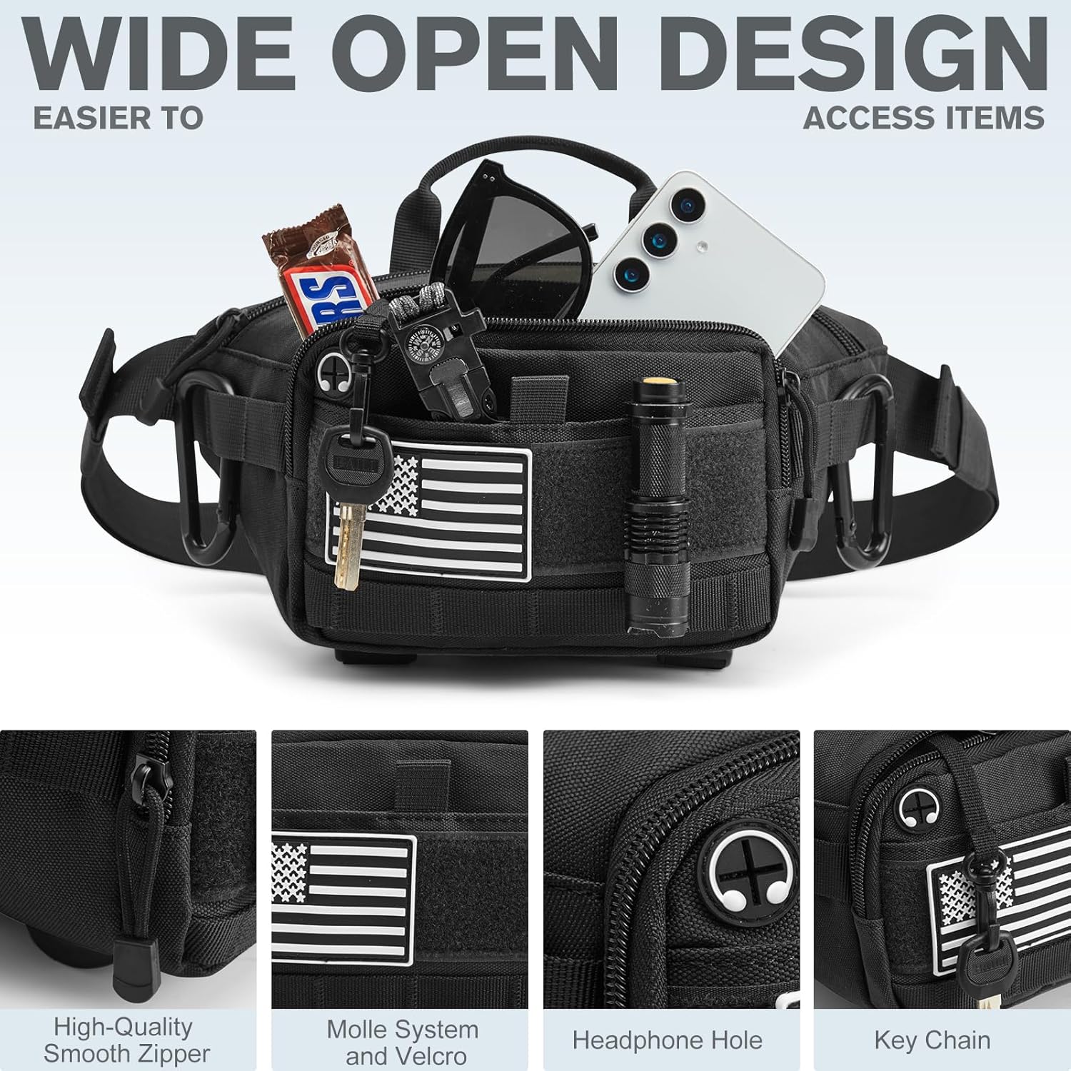 Men’s Tactical Fanny Pack - Fashion Crossbody Waist Pack for Travel ...