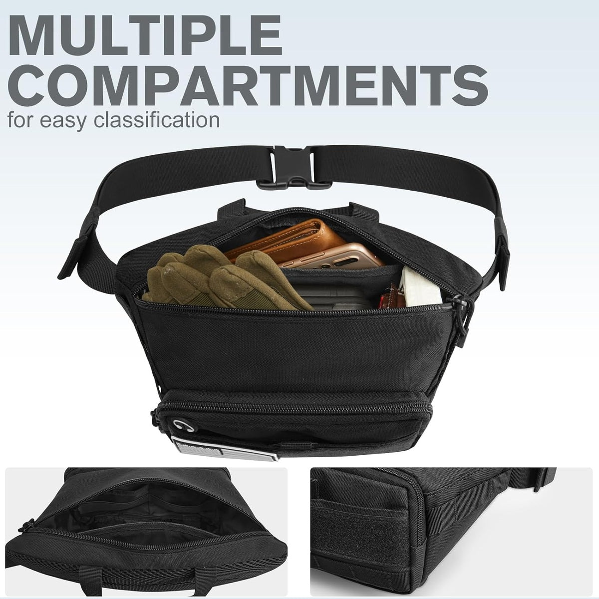 Men’s Tactical Fanny Pack - Fashion Crossbody Waist Pack for Travel ...