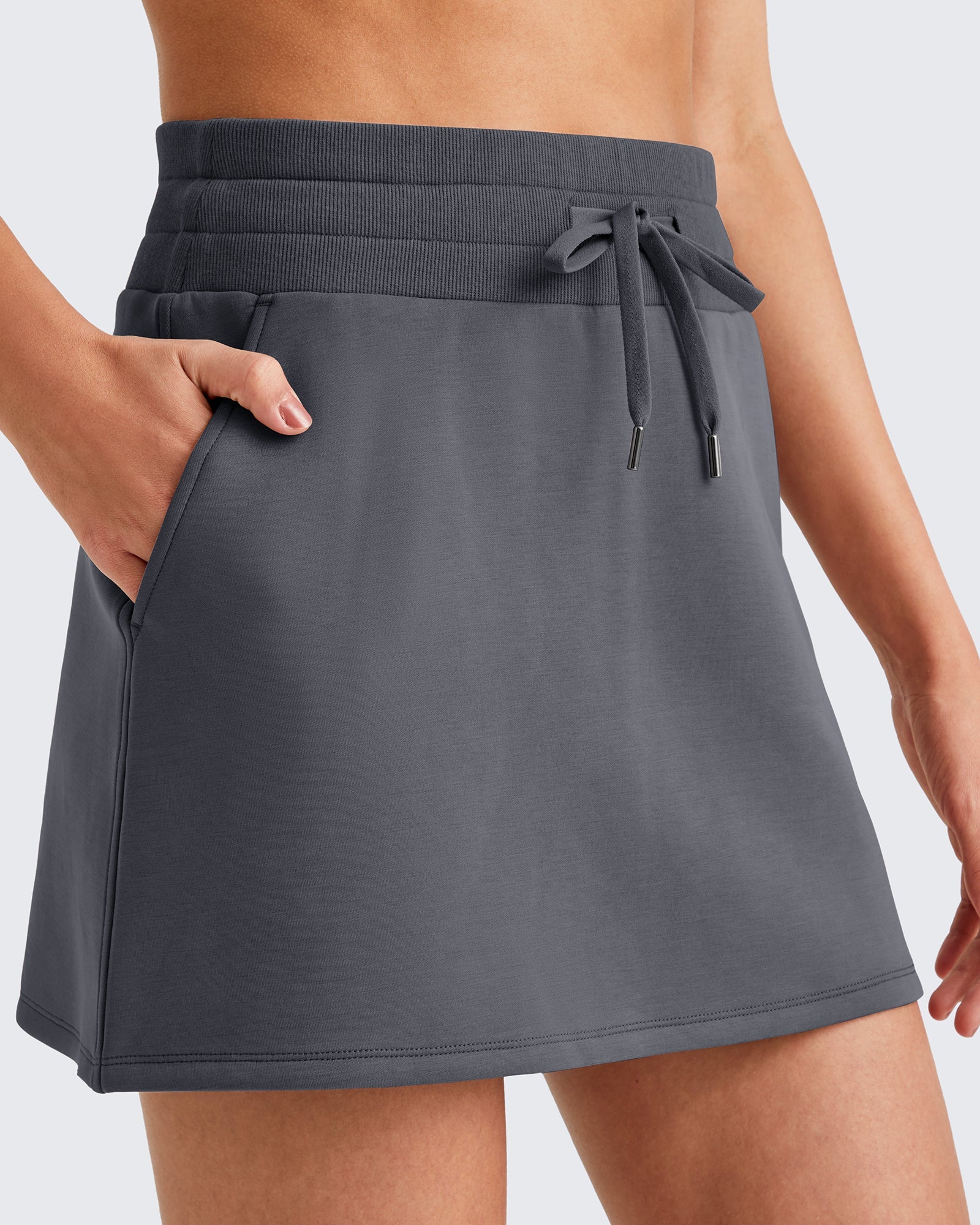 Casual Drawstring Sweat Skirt - Smoofit Women’s Cozy Sweater